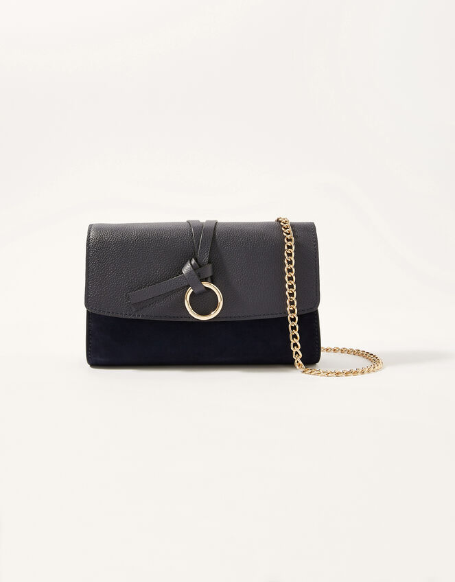 Leather O-Ring Clutch Bag