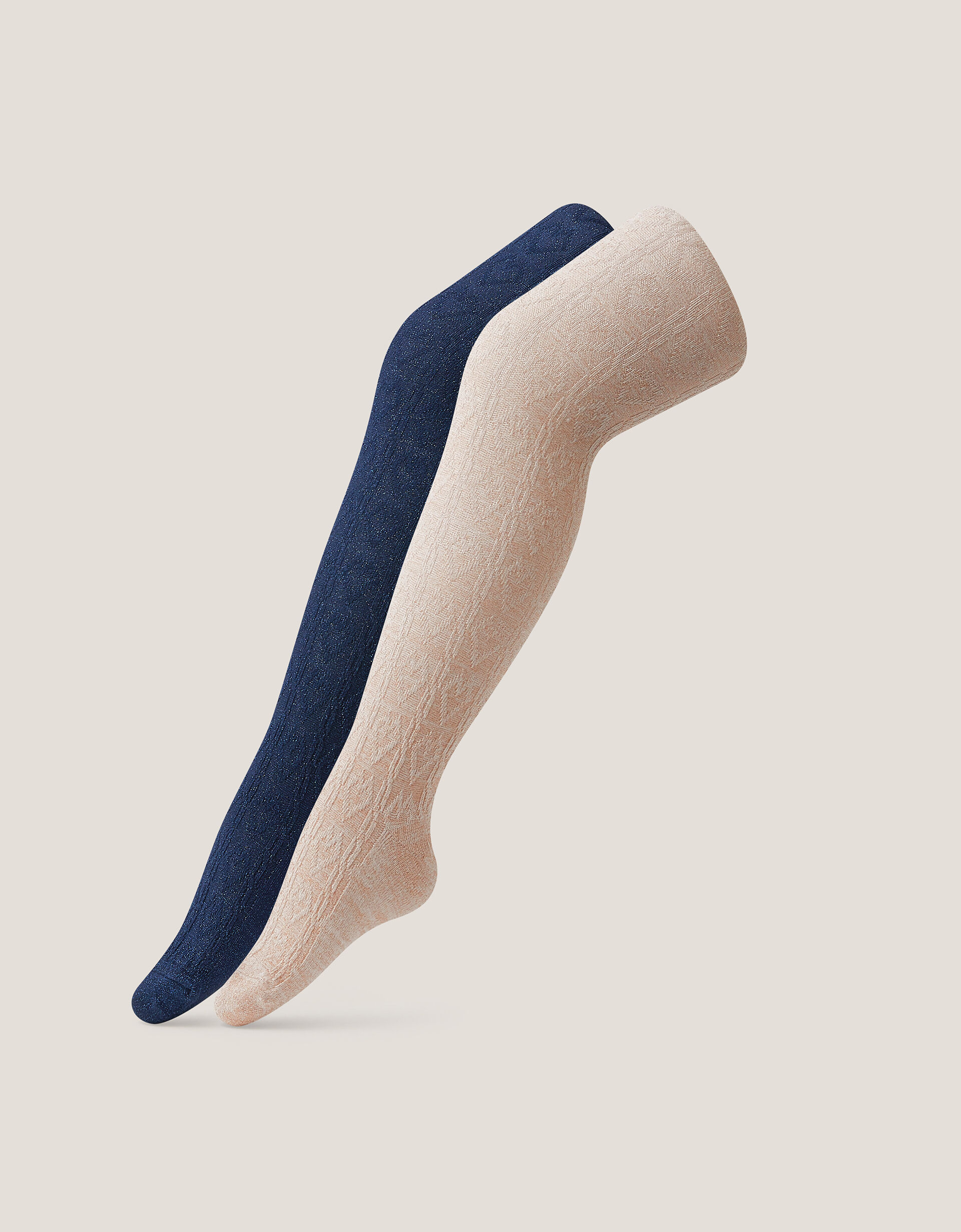 2-Pack Cable Heart Tights Multi | Accessories | Monsoon US.