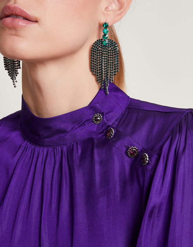 Holly Satin Blouse Purple