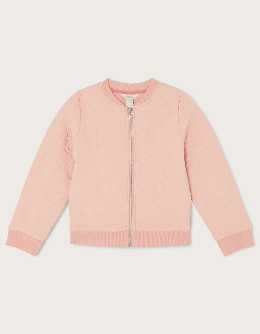 Quilted Butterfly Bomber Jacket Pink | Girls' Coats & Jackets | Monsoon US.