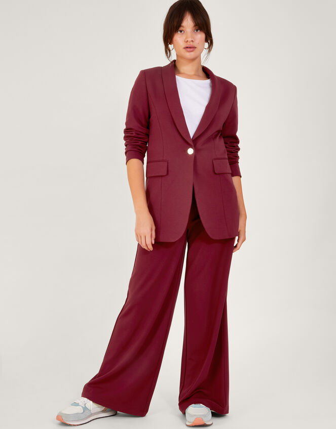 Paige Single Breasted Ponte Blazer Red | Women's Jackets | Monsoon Global.