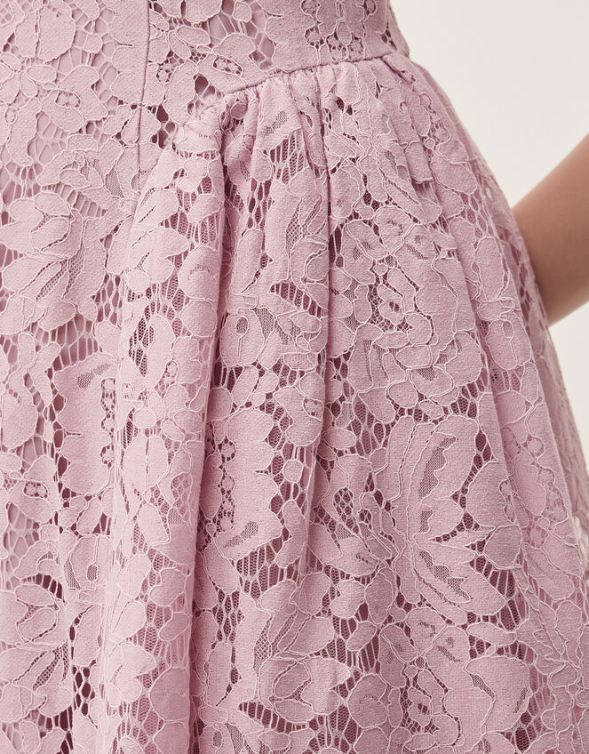Lydia Sleeveless Lace Midi Dress Pink | Evening Dresses | Monsoon US.