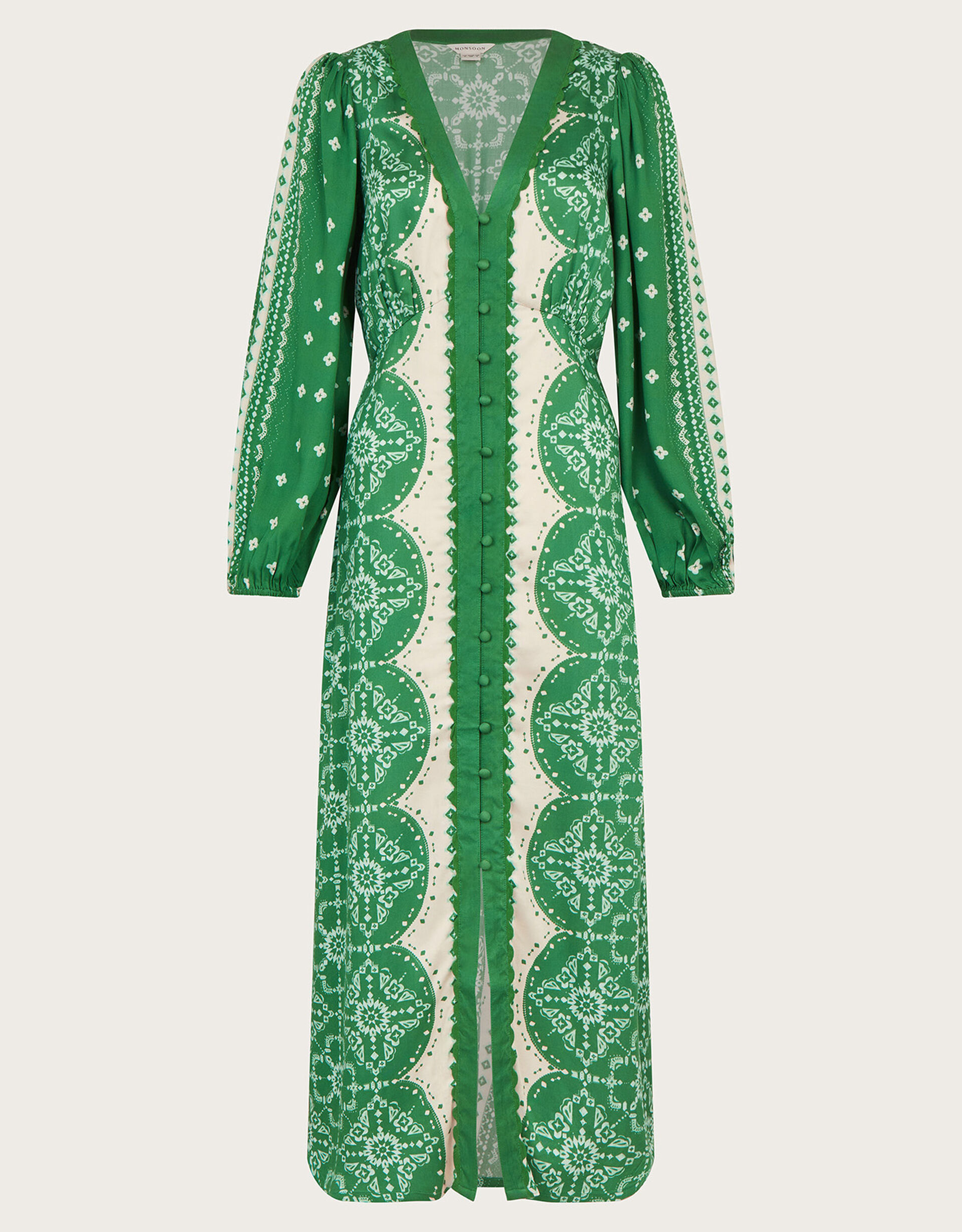 Tamsyn Print Tea Dress Green | Day Dresses | Monsoon US.