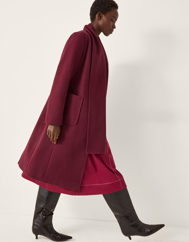 Alicia Scarf Coat Red | Women's Coats | Monsoon Global.