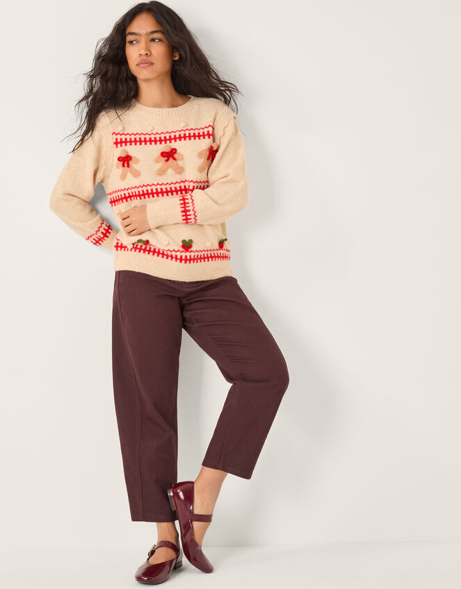 Bess Gingerbread Man Knit Jumper Ivory | Jumpers | Monsoon Global.