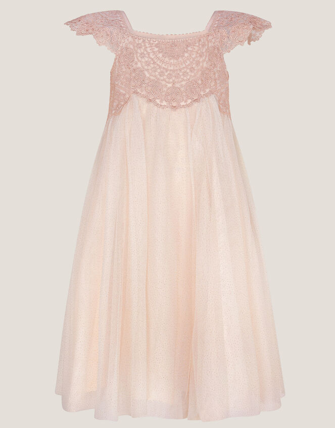 Estella Lace Bodice Dress Pink | Girls' Dresses | Monsoon Global.