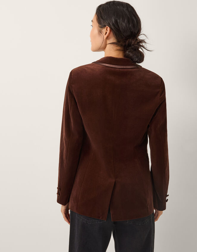 Mila Single Breasted Velvet Blazer Copper | Women's Jackets | Monsoon ...