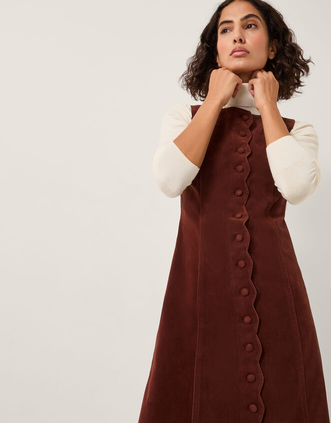 Rubi Sleeveless Scallop Midi Dress Red | Day Dresses | Monsoon Global.