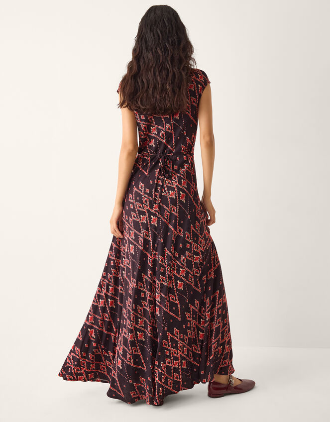 La Galeria Elefante Diamond Ruched Maxi Dress Multi