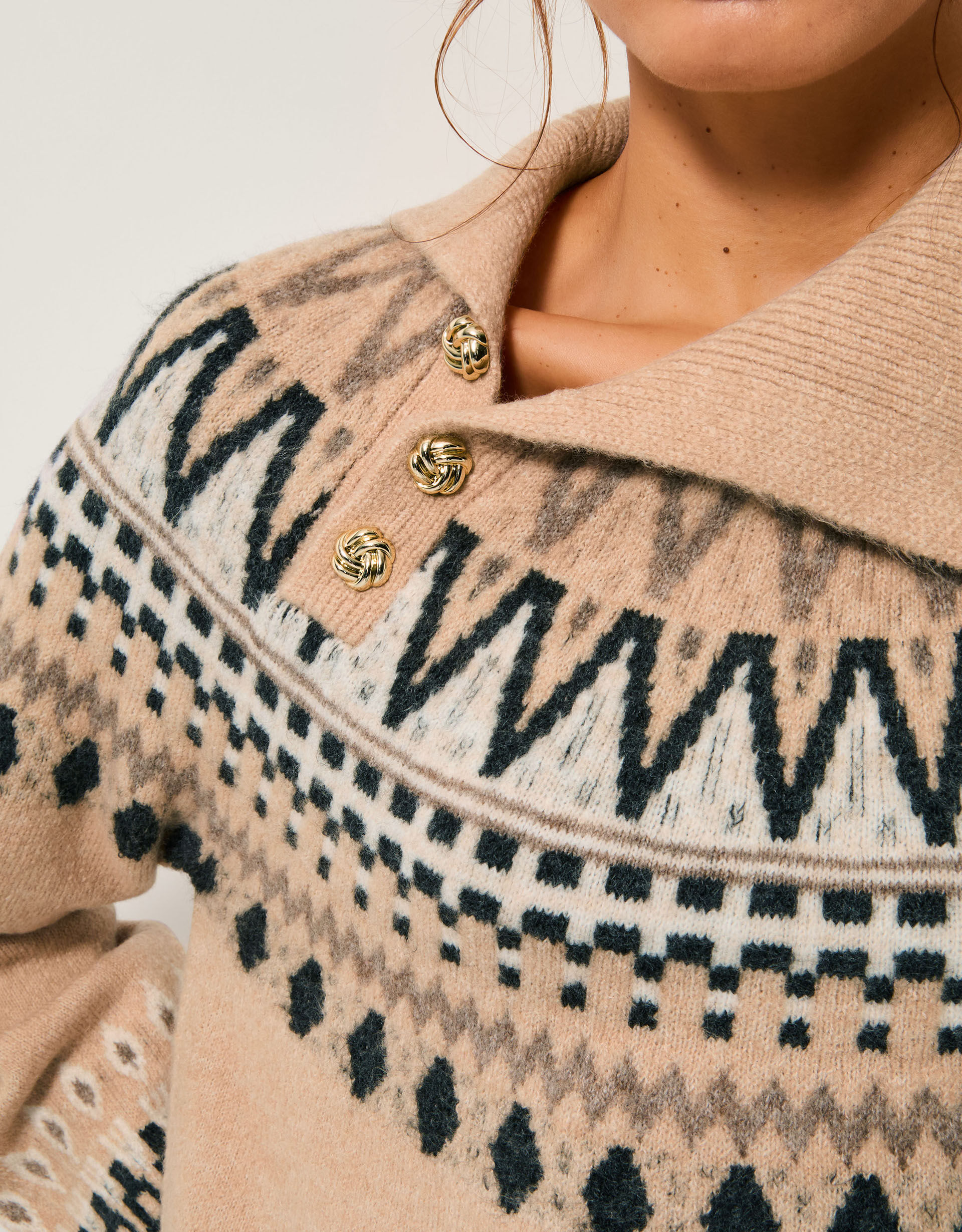 Fifi Fair Isle Jumper Camel | Jumpers | Monsoon Global.