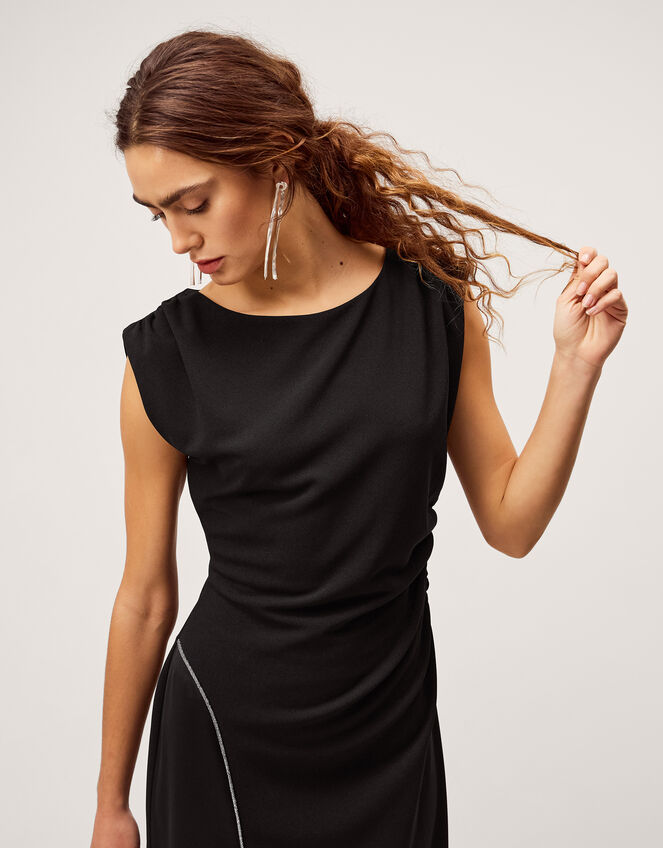 Tansy Sparkle Trim Jersey Maxi Dress Black | Day Dresses | Monsoon Global.