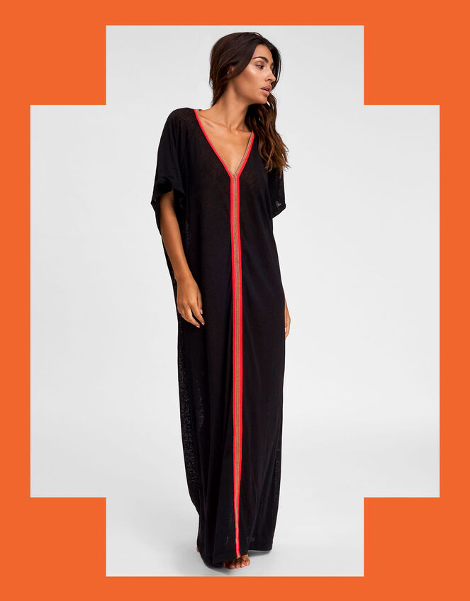 Pitusa Inca Abaya Maxi Sundress Black