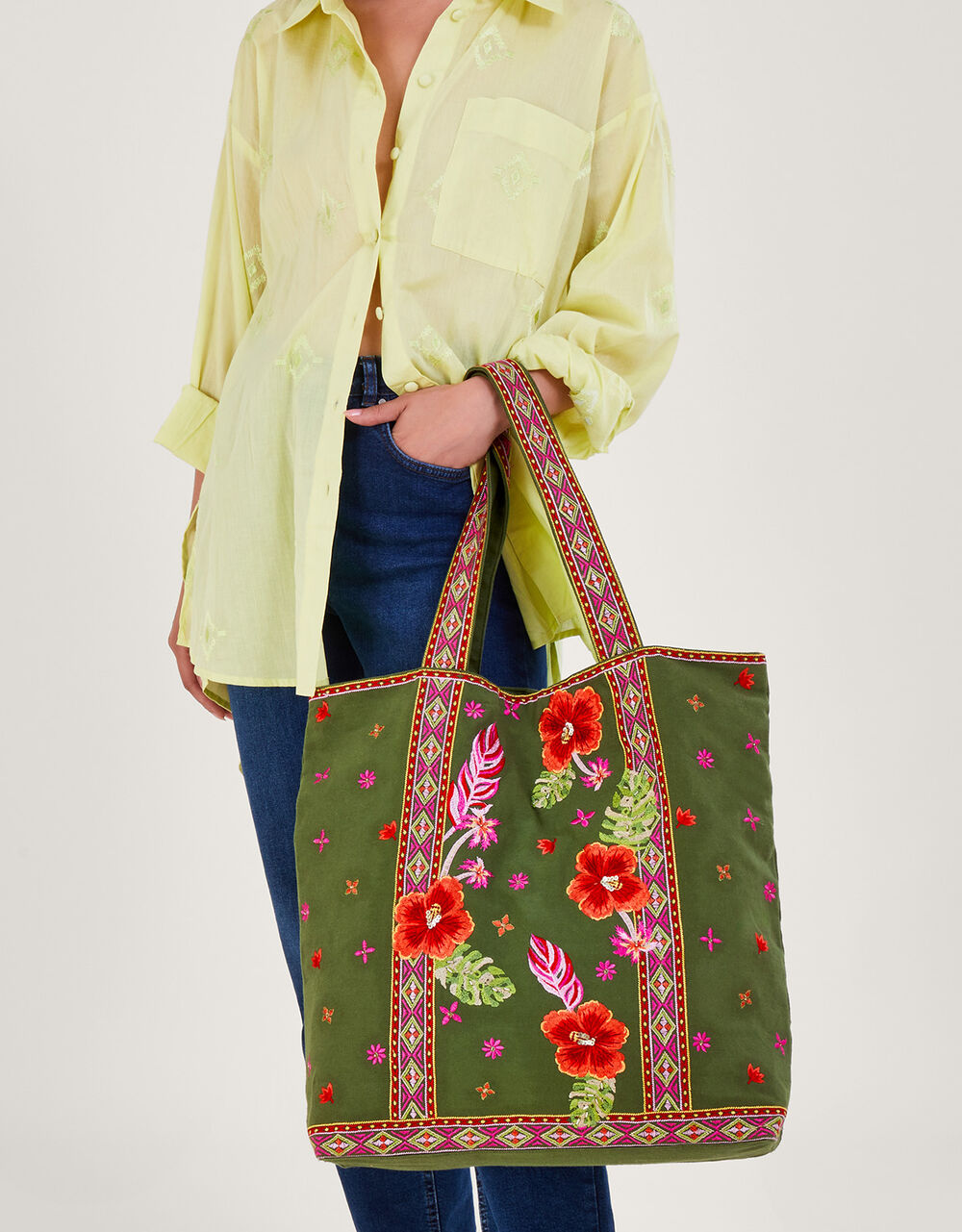 Floral Embroidered Tote Bag | Accessories | Monsoon US.