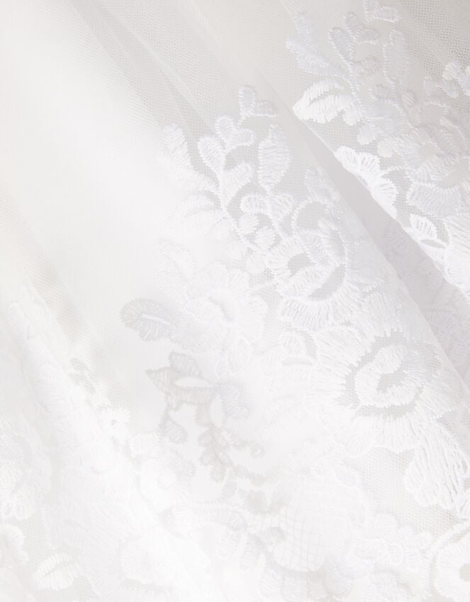 Athena Puff Sleeve Floral Communion Dress White | Girls' Dresses ...