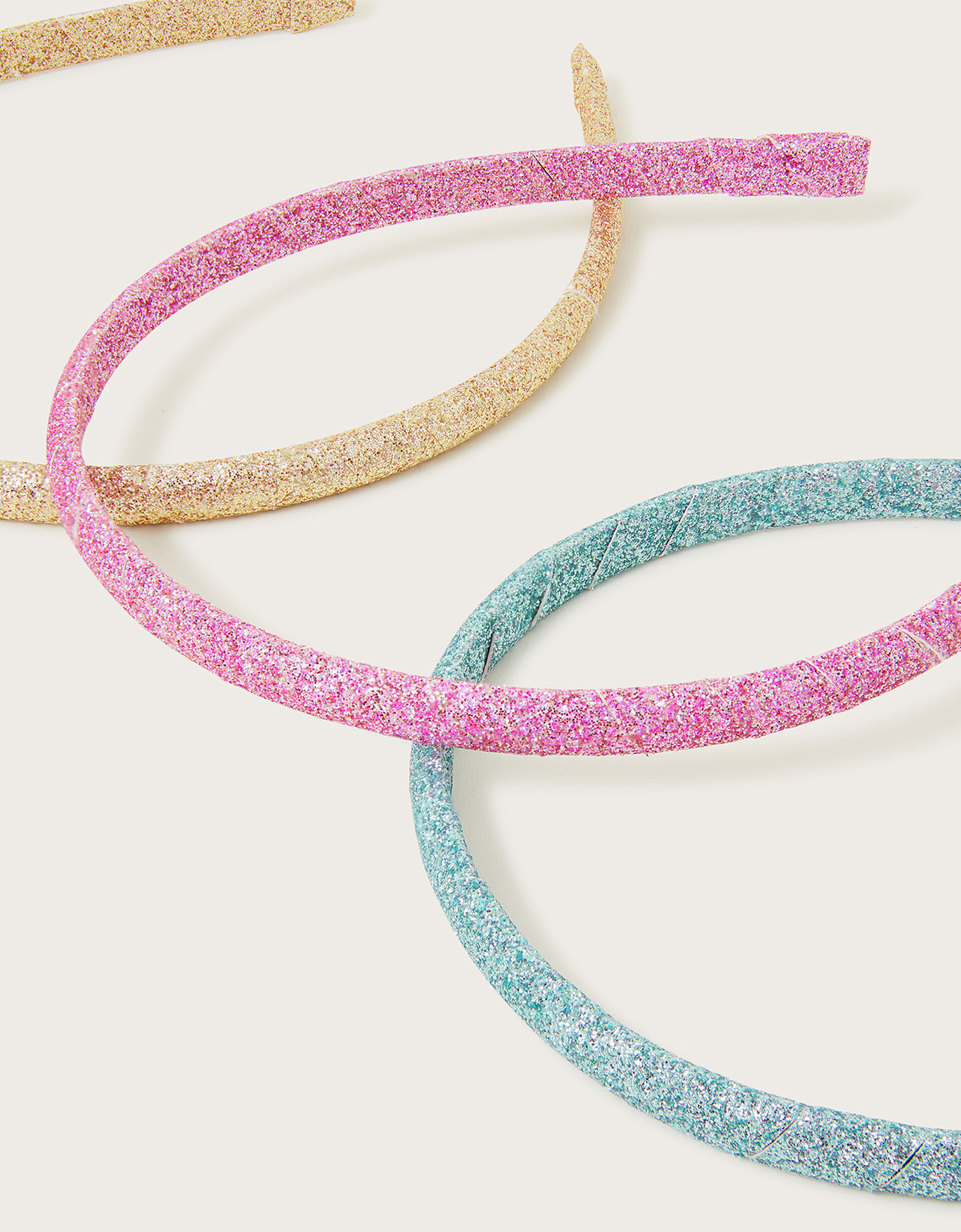 Glitter Rainbow Headbands Set of Three