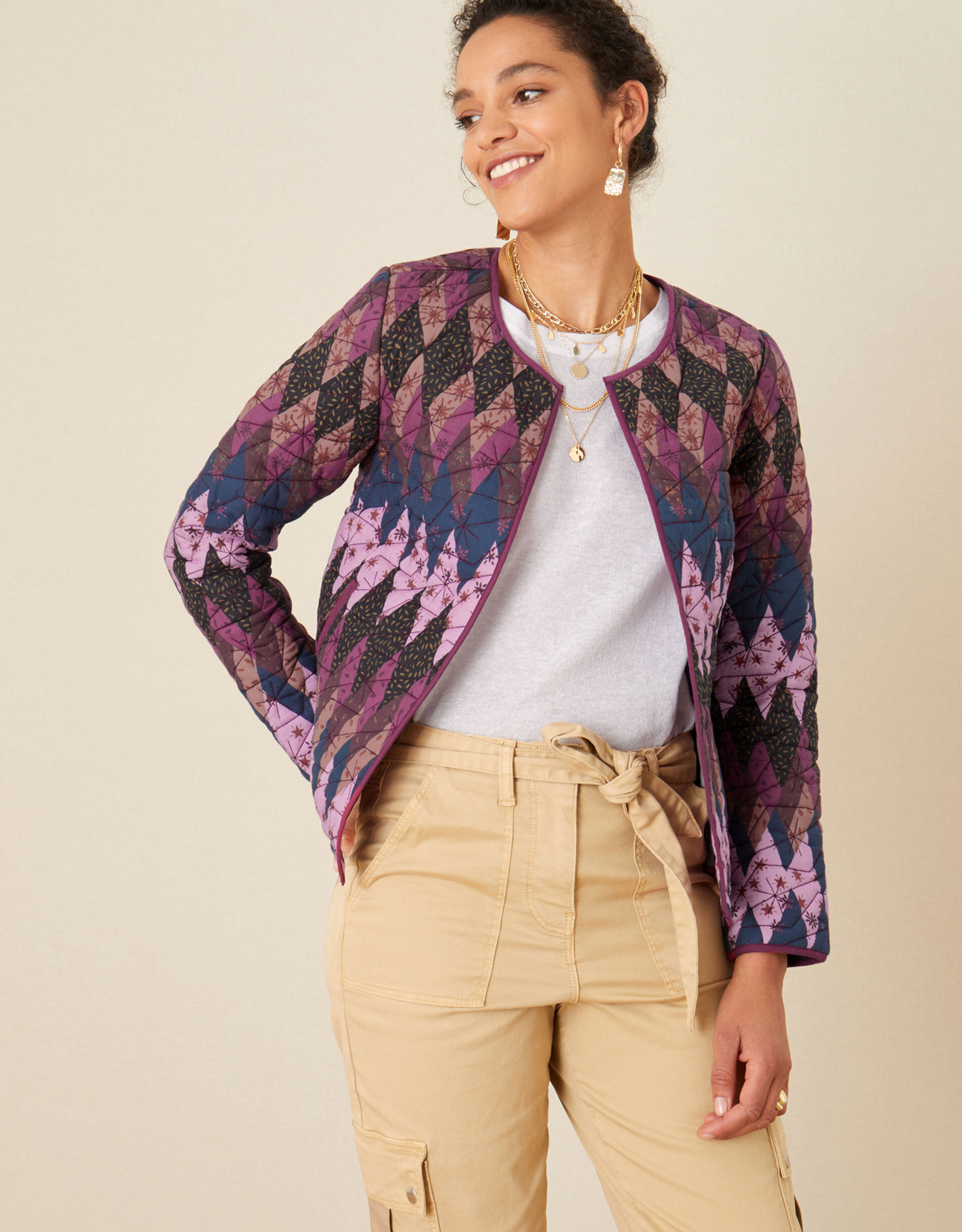 Gianna Jacket in Organic Cotton Red