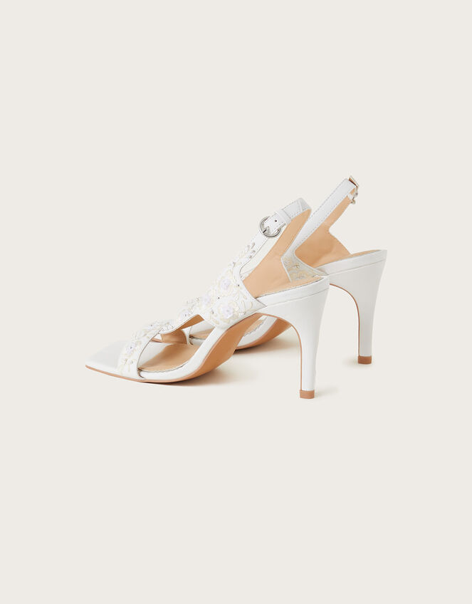 Embroidered Square Toe Bridal Sandals Ivory | Women's Shoes | Monsoon US.