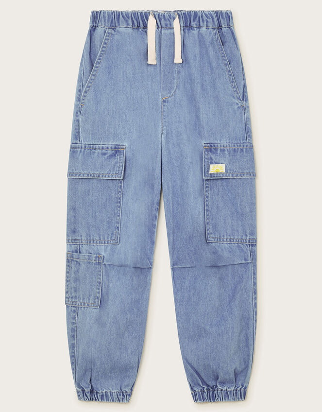 Denim Cargo Trousers Blue | Girls' Trousers & Shorts | Monsoon Global.