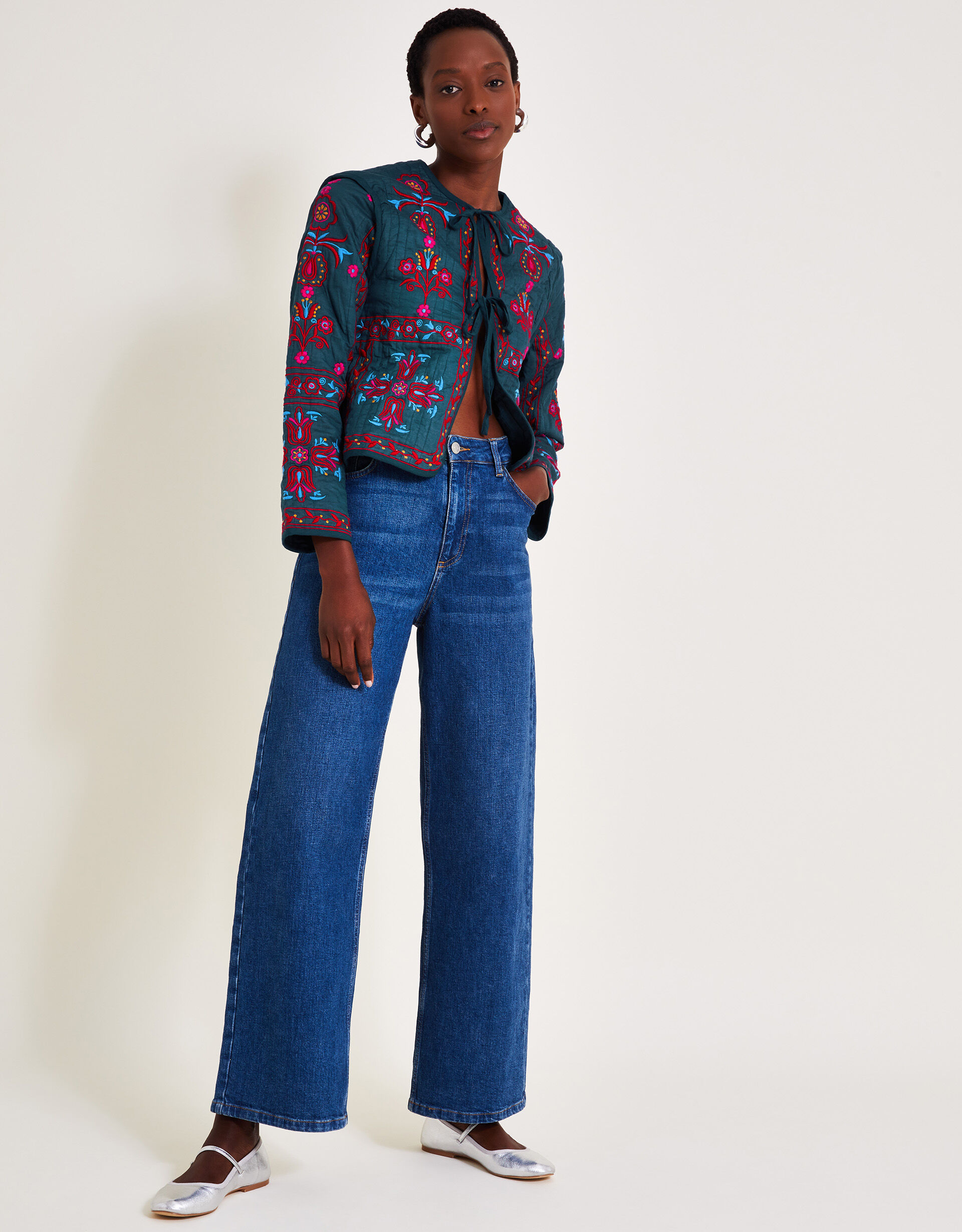 Matilda Tie Jacket Blue | Women's Jackets | Monsoon US.