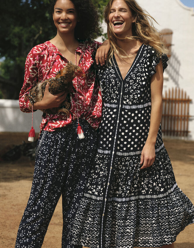 Rima Batik Print Dress in LENZING™ ECOVERO™ Blue | Day Dresses ...