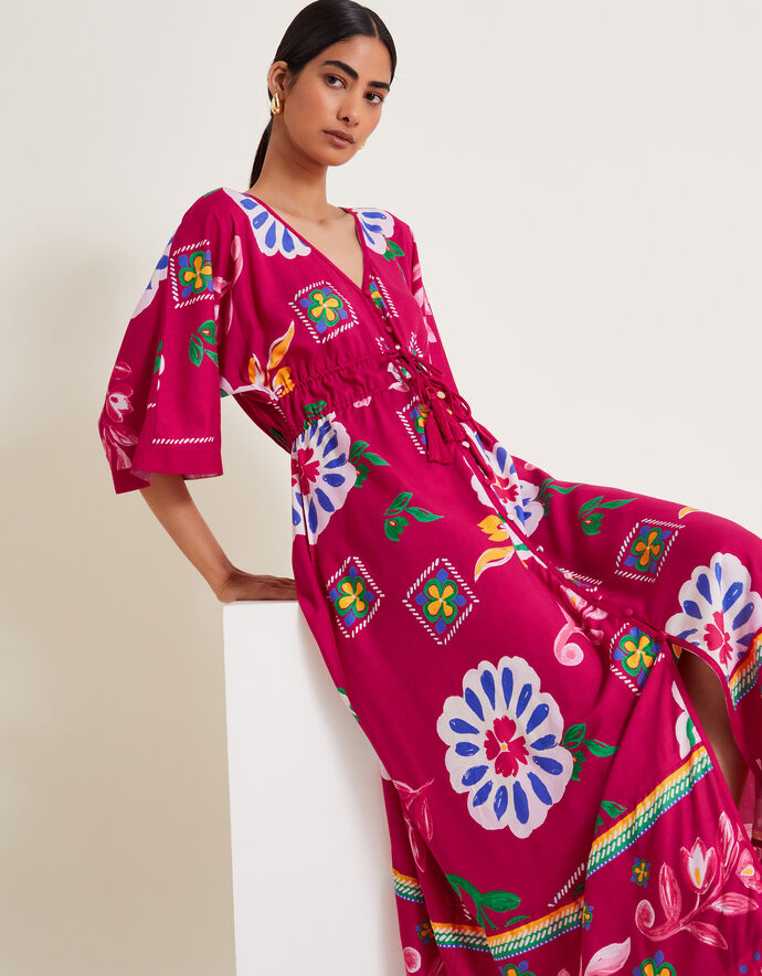 Prim Floral Maxi Dress Pink