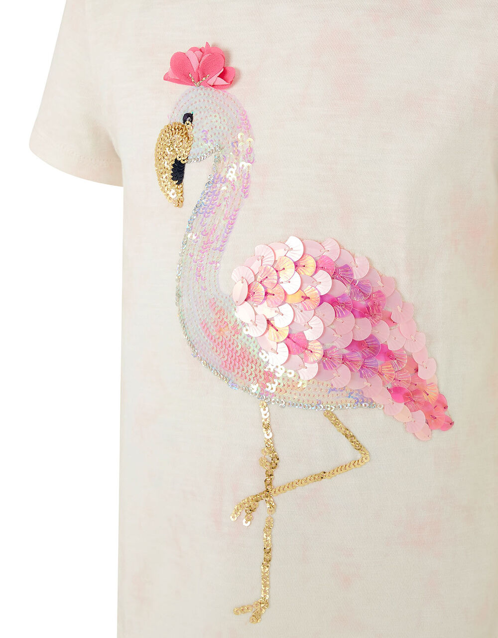 Sequin Flamingo T-Shirt Pink | Girls' Tops & T-shirts | Monsoon Global.