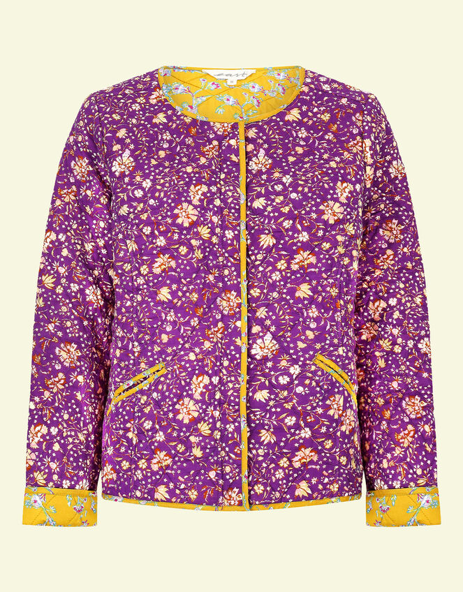 East Lana Print Quilted Jacket Purple