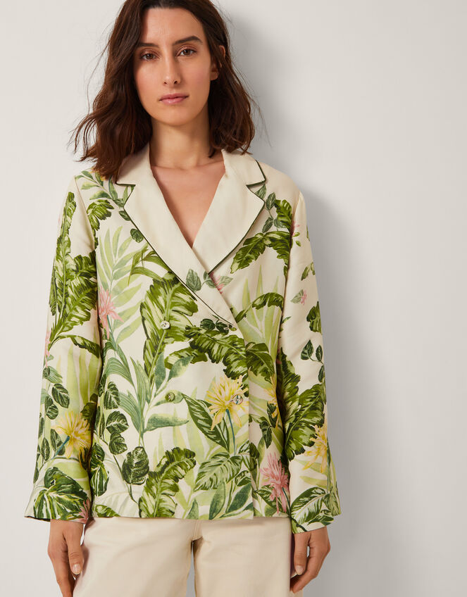 Fleur Floral Print Shacket Cream | Blouses & Shirts | Monsoon Global.
