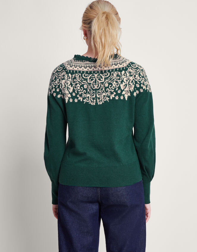 Hope Fair Isle Cardigan Green