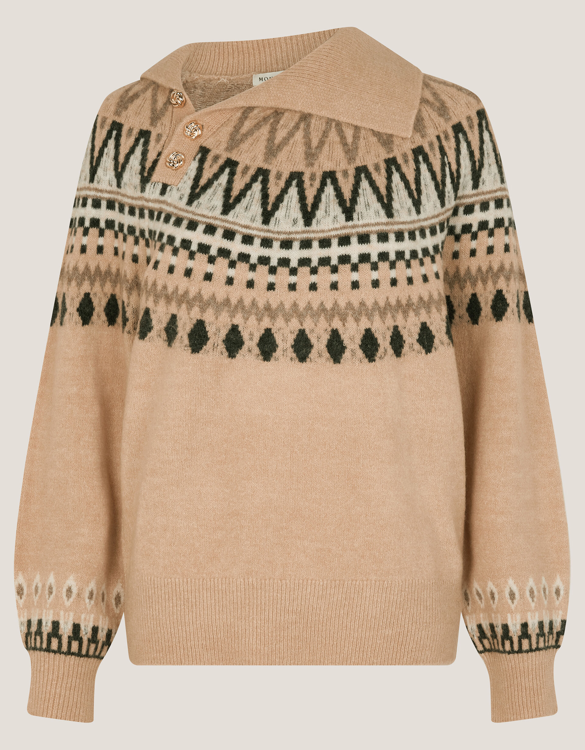 Fifi Fair Isle Jumper Camel | Jumpers | Monsoon Global.