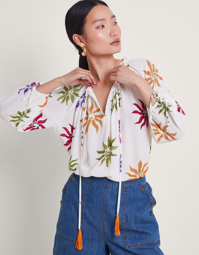Summer Sun Top Ivory | Tops & T-shirts | Monsoon US.