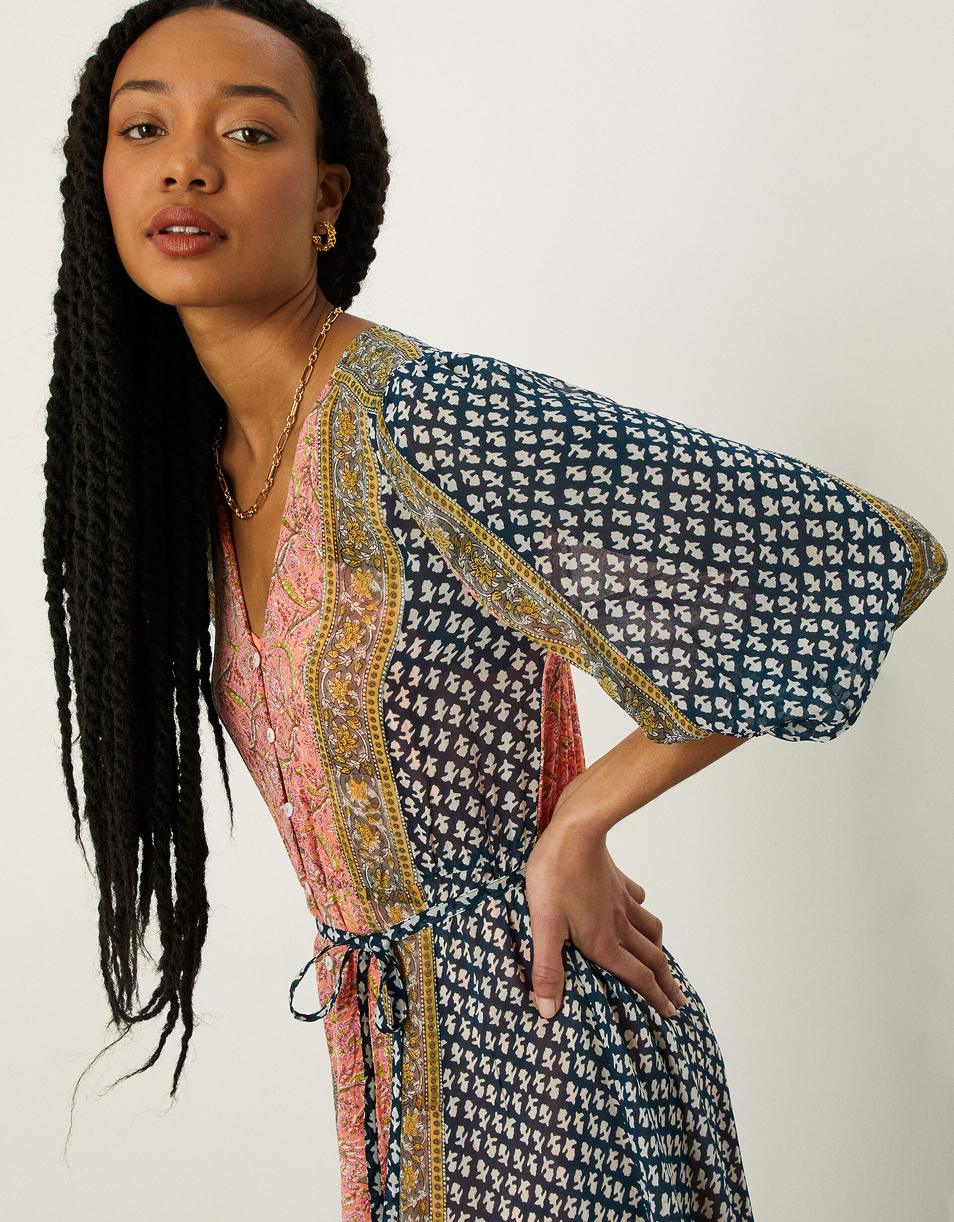 ARTISAN STUDIO Gabriella Dress in Sustainable Viscose Orange