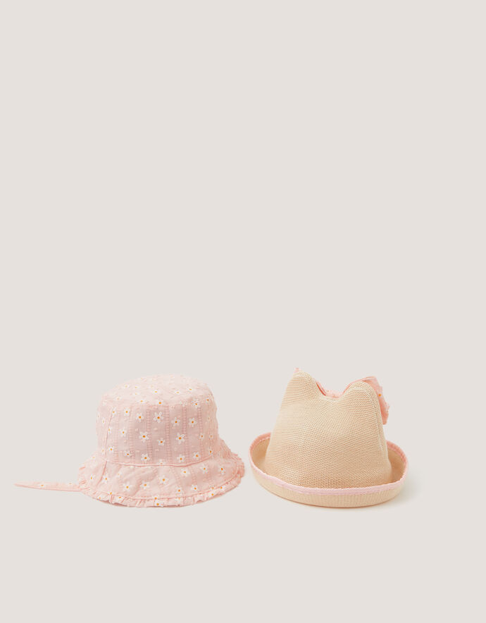 2-Pack Baby Embroidered Bunny Hats Multi | Baby Accessories | Monsoon US.