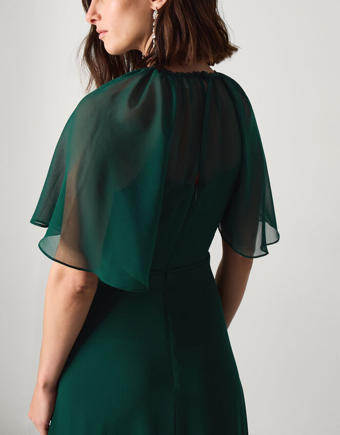 Mona Angel Sleeve Maxi Dress Green | Evening Dresses | Monsoon Global.