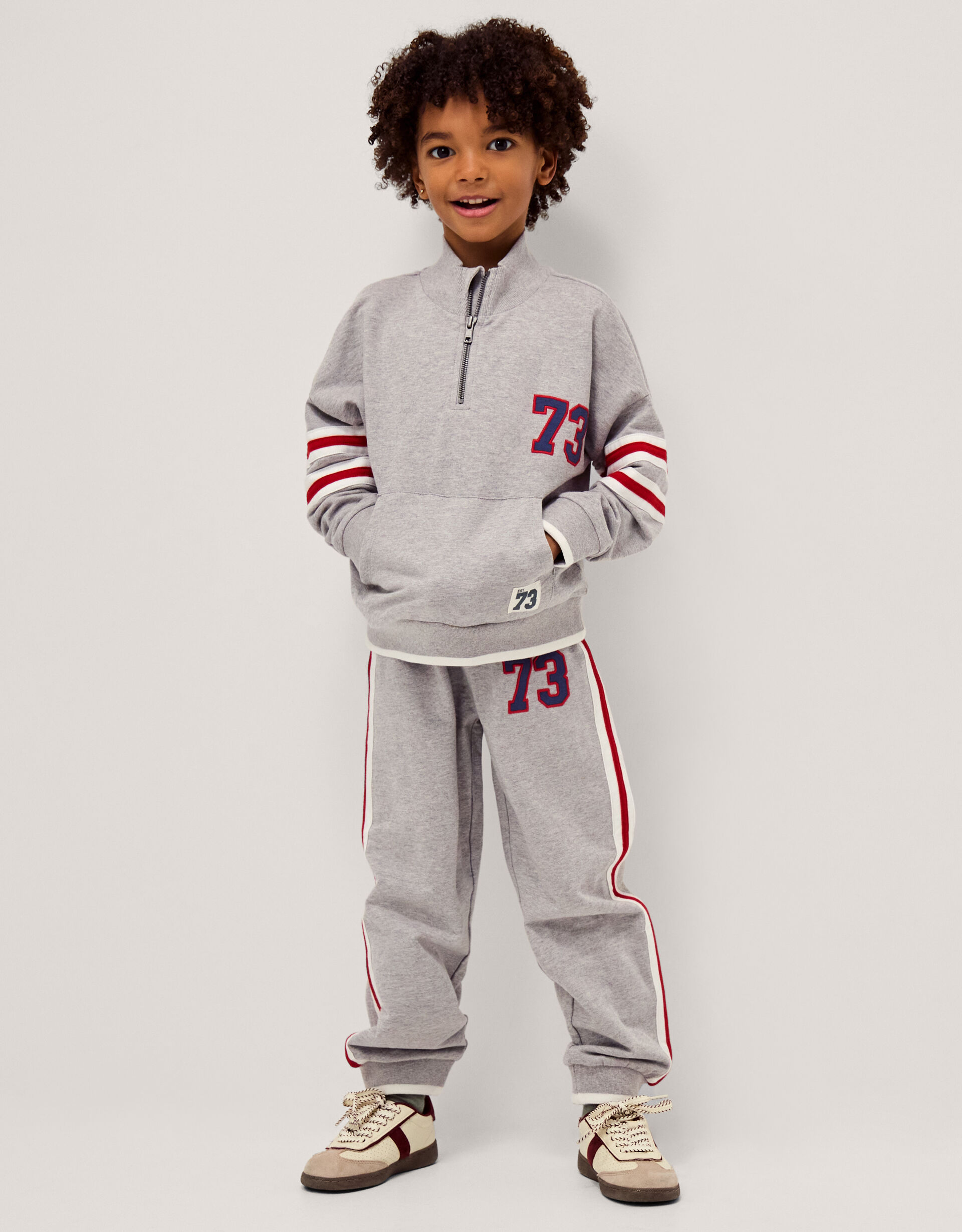 Half Zip Sweatshirt & Sweatpants Set Gray | Boys' Suits & Separates ...