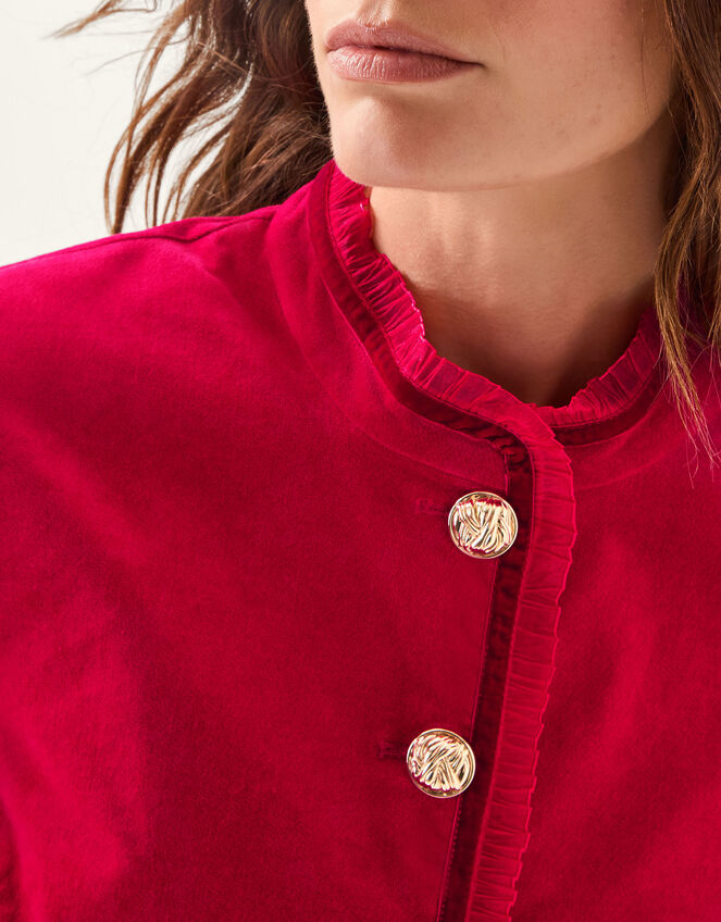 Monsoon x Sarah Corbett-Winder Velvet Military Jacket Red | Women's ...