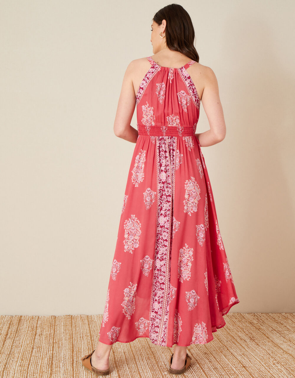 Tie Front Print Dress Red | Beach Dresses | Monsoon Global.