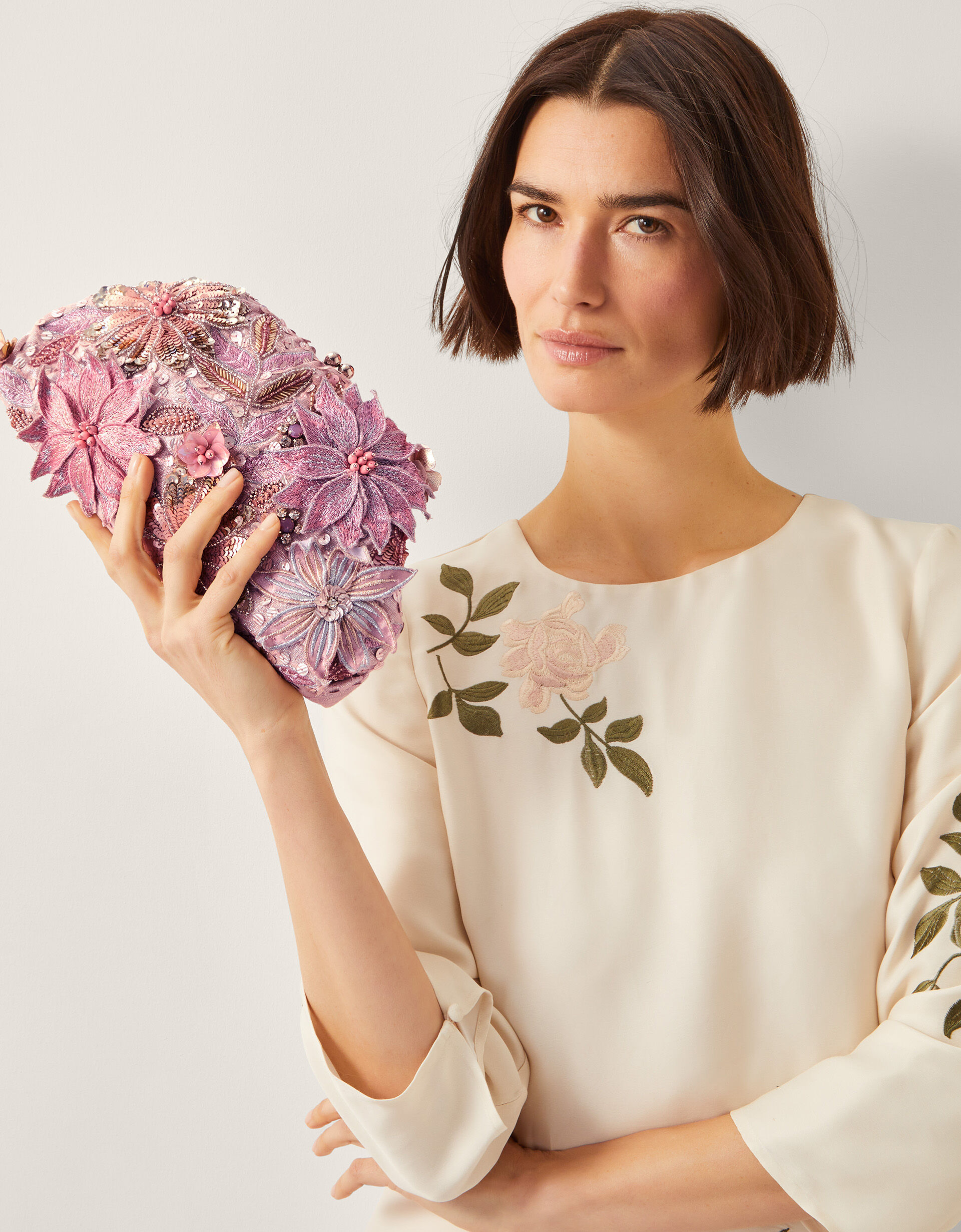 Bloom Floral Embellished Clutch Bag | Bags & Purses | Monsoon US.