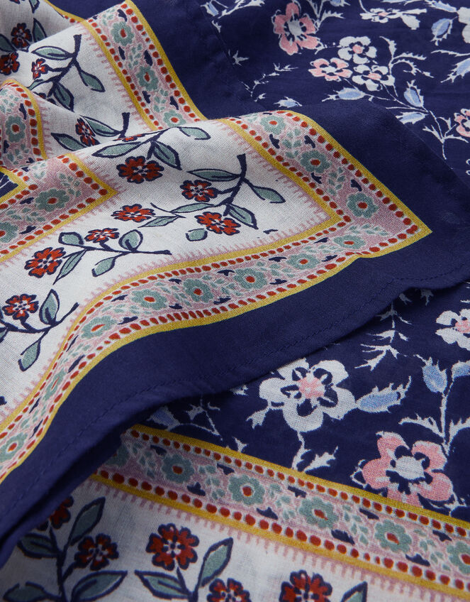 Nina Square Floral Print Scarf | Scarves | Monsoon Global.