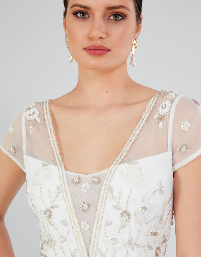 Michelle Embroidered Maxi Dress Ivory | Wedding Dresses | Monsoon Global.