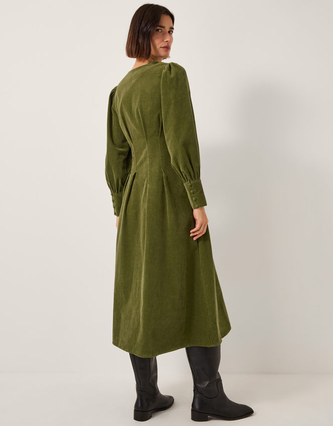 Morgan Blouson Fit & Flare Midi Dress Green | Day Dresses | Monsoon US.