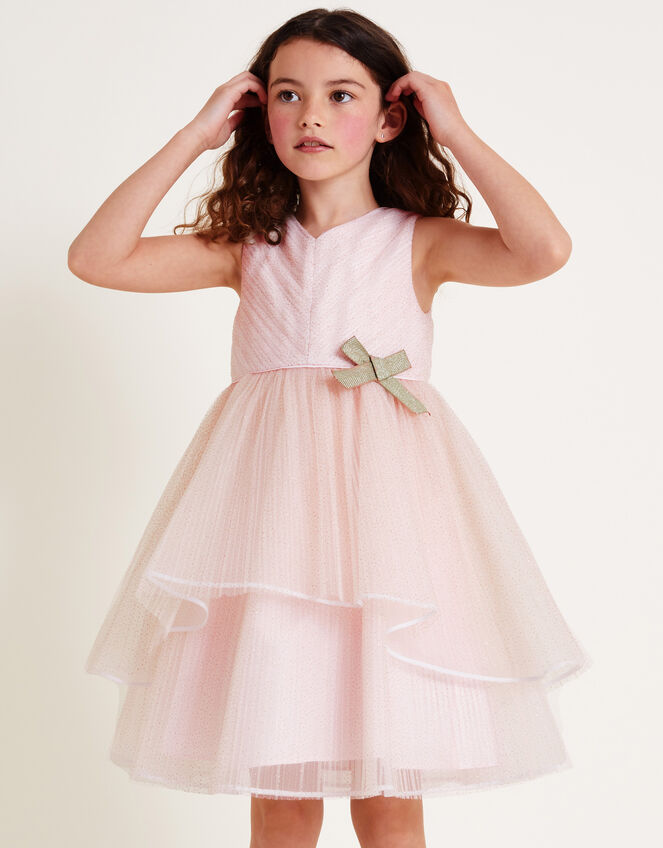 Beau Roses Glitter Dress Pink | Girls' Dresses | Monsoon Global.