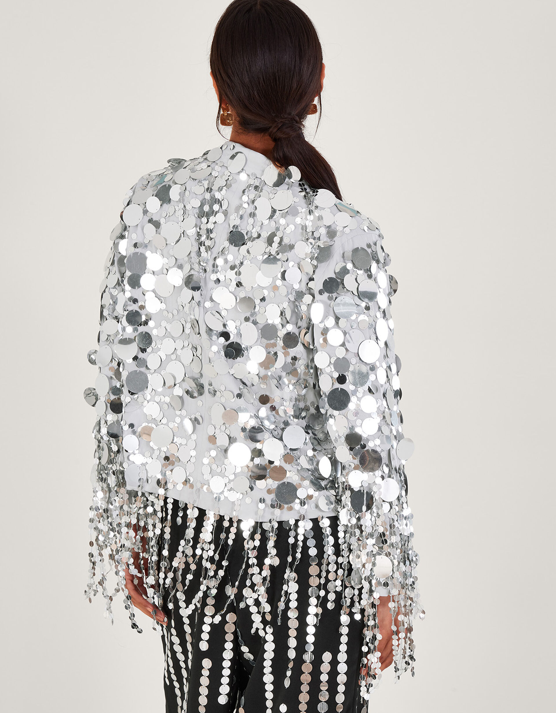 Solange Sequin Jacket Silver