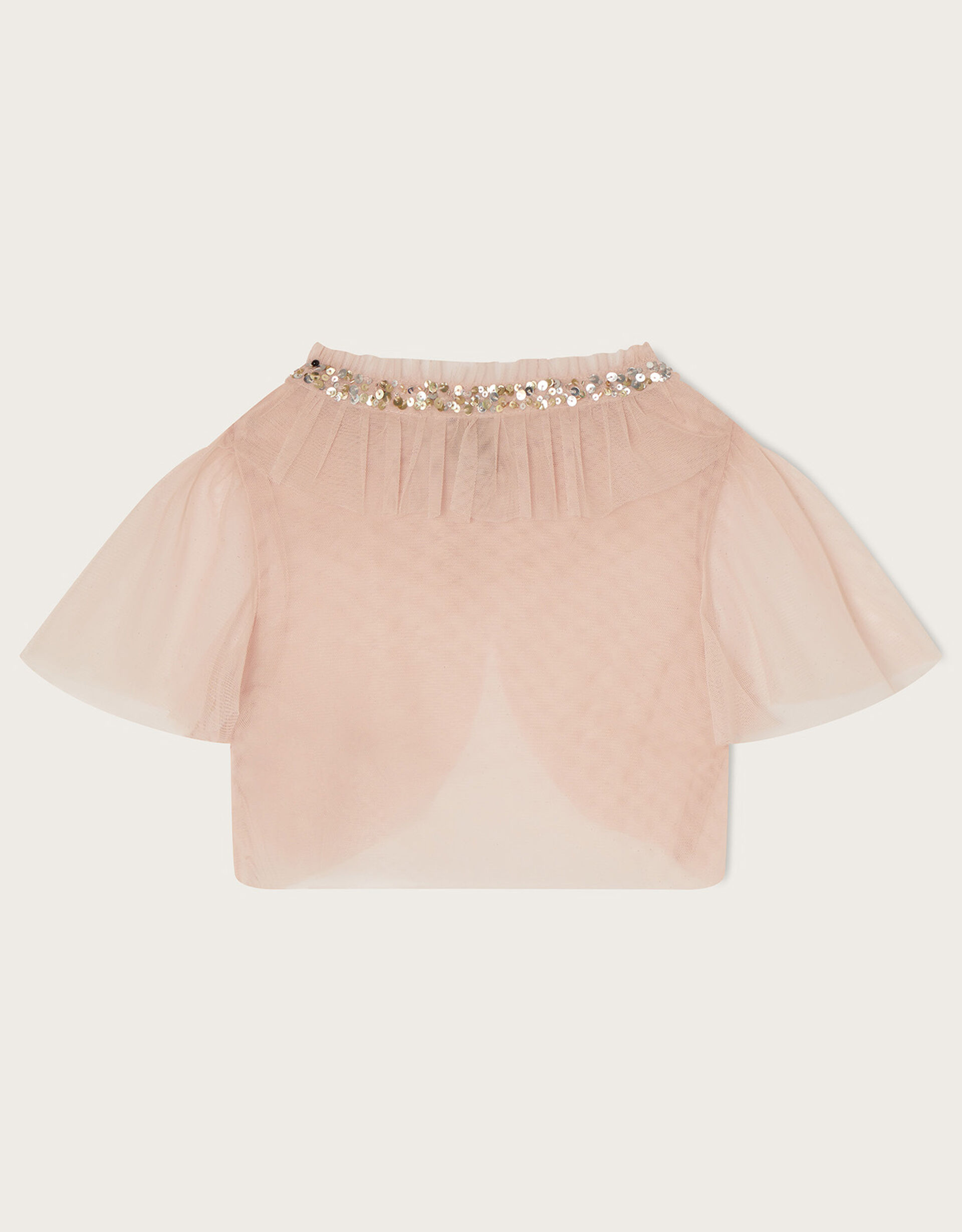 Land of Wonder Short Tulle Cape Jacket Pink