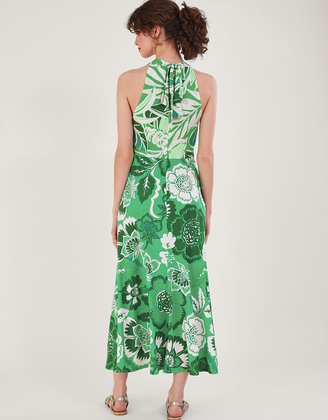 Clo Botanical Print Crossover Maxi Dress Green | Midi Dresses | Monsoon ...
