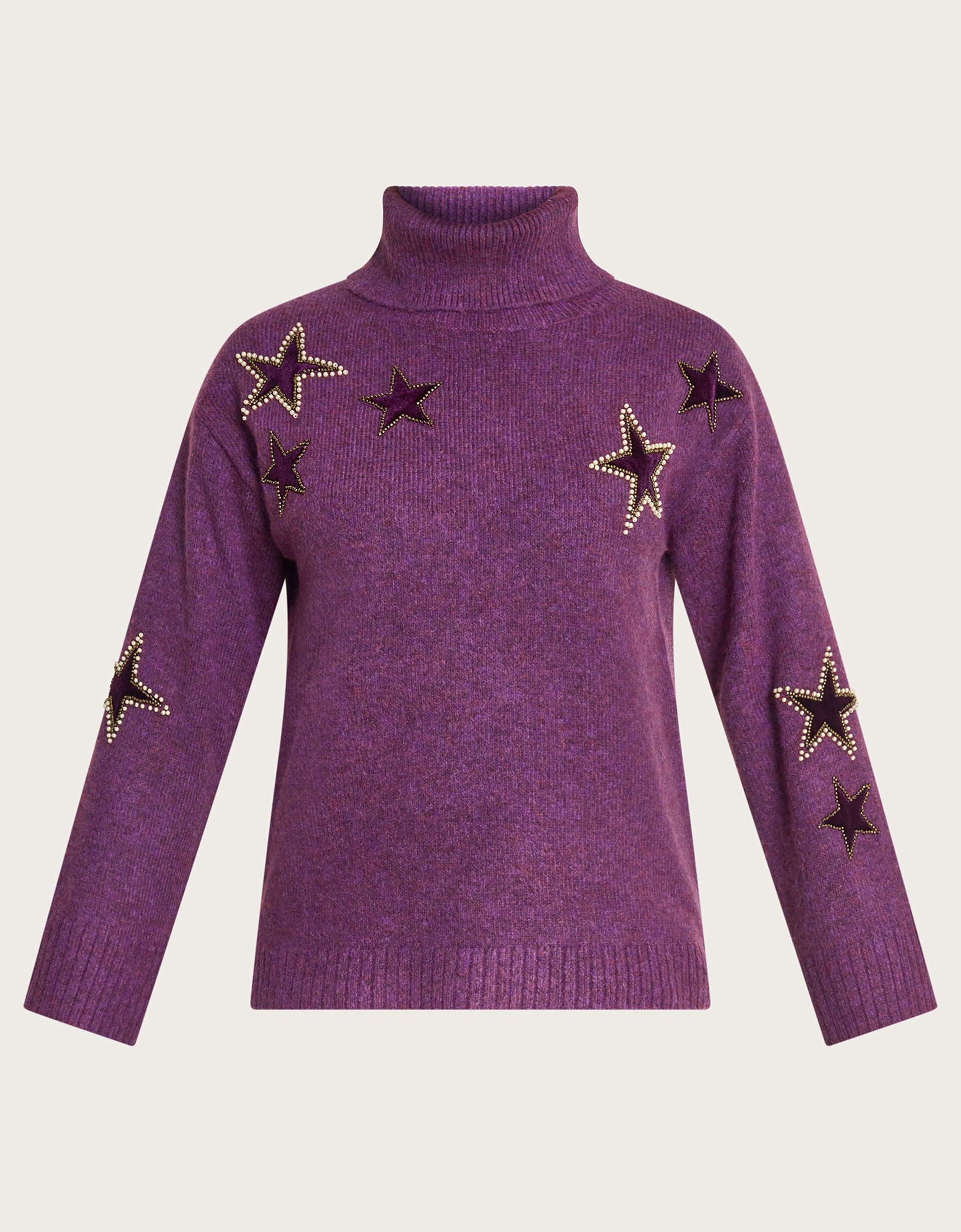 Sophia Star Jumper Purple | Jumpers | Monsoon ROI.