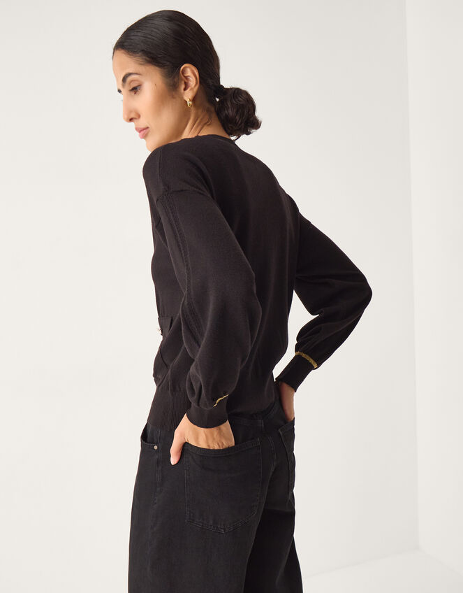 Nolan Knit Bomber Jacket Black | Cardigans | Monsoon US.