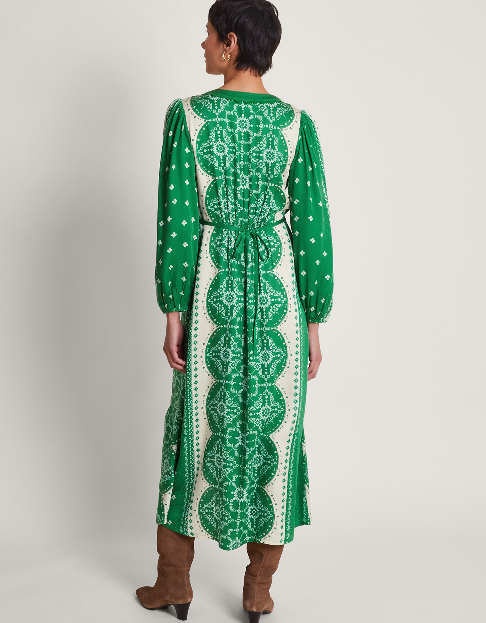 Tamsyn Print Tea Dress Green | Day Dresses | Monsoon US.