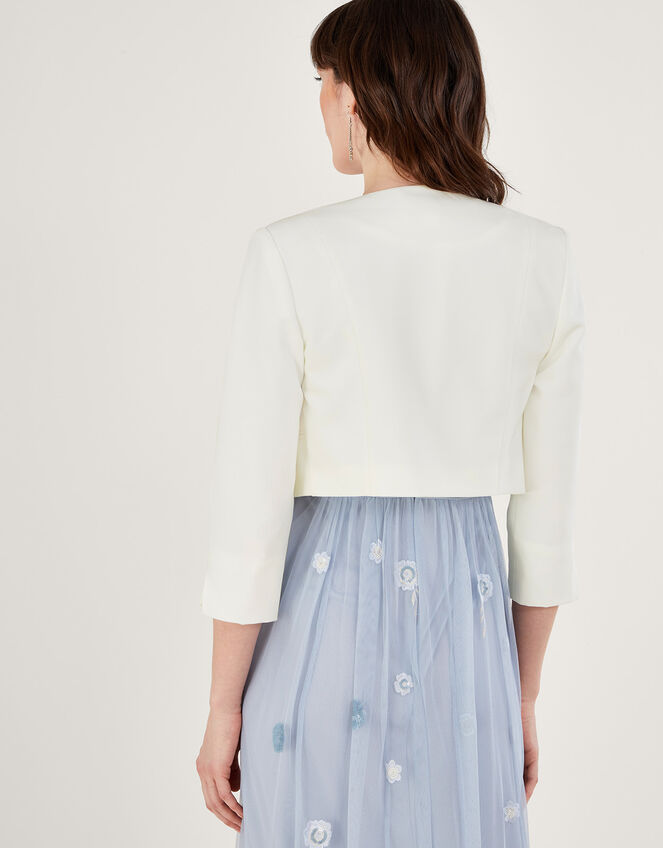 Hortensia Scallop Crop Jacket Ivory