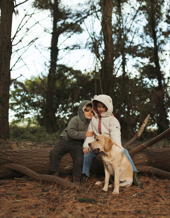 Töastie Reversible Teddy Fleece Puffer Jacket Pink